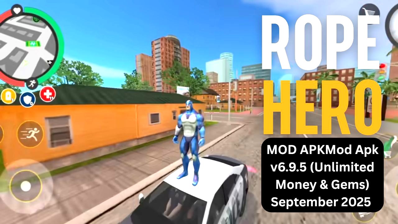 Rope Hero Mod Apk v6.9.5 (Unlimited Money & Gems) 2025